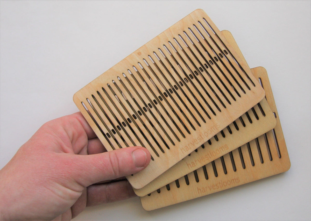 Small rigid heddle for weaving 6 pi 8 dpi 10 dpi band weaving, tape lo ...